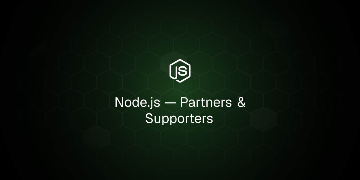 Node.js — Partners & Supporters