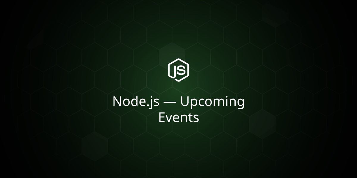 Node.js — Upcoming Events